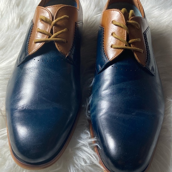 Stacy Adams | Shoes | Rare Blue And Brown Leather Stacy Adams Dress ...